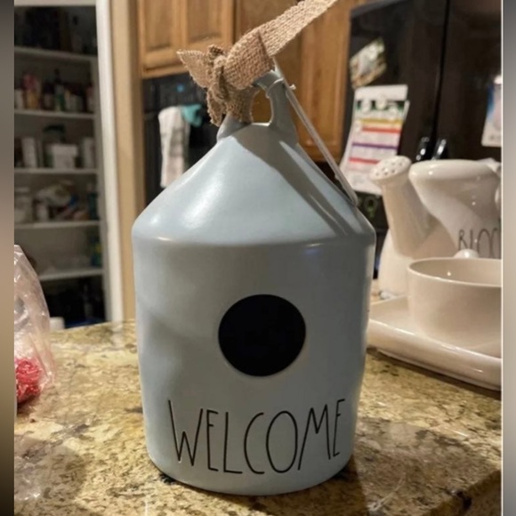 Rae Dunn | Other | Rae Dunn Blue Welcome Birdhouse | Poshmark